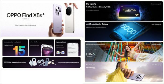 OPPO Find X8s và OPPO Find X8s Plus: Thiết kế cao cấp với Dimensity 9400 Plus mạnh mẽ